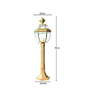 MODEBHD European Victoria Decoration Glass Lantern Outdoor Pillar Lamps Column Light Waterproof Table Lamp Lawn Garden Lights Aluminum Street Post Light Courtyard Garden Terrace E27