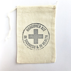 10 Navy Hangover Kit Bags | Bachelorette Favor Bags Wedding Welcome Survival Recovery Party Bag Muslin Gift Groomsmen Bachelor Bridesmaid Bridal