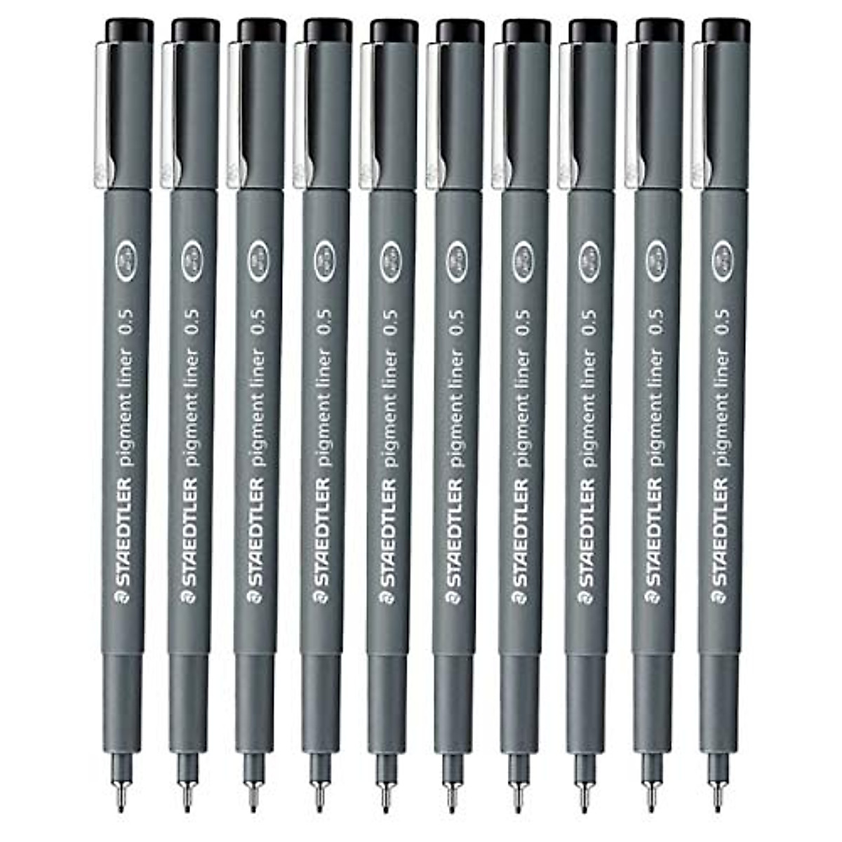 STAEDTLER Staedtler 0.5 Mm Pigment Liner Fineliner Sketching Drawing Drafting Pens Pack Of 10