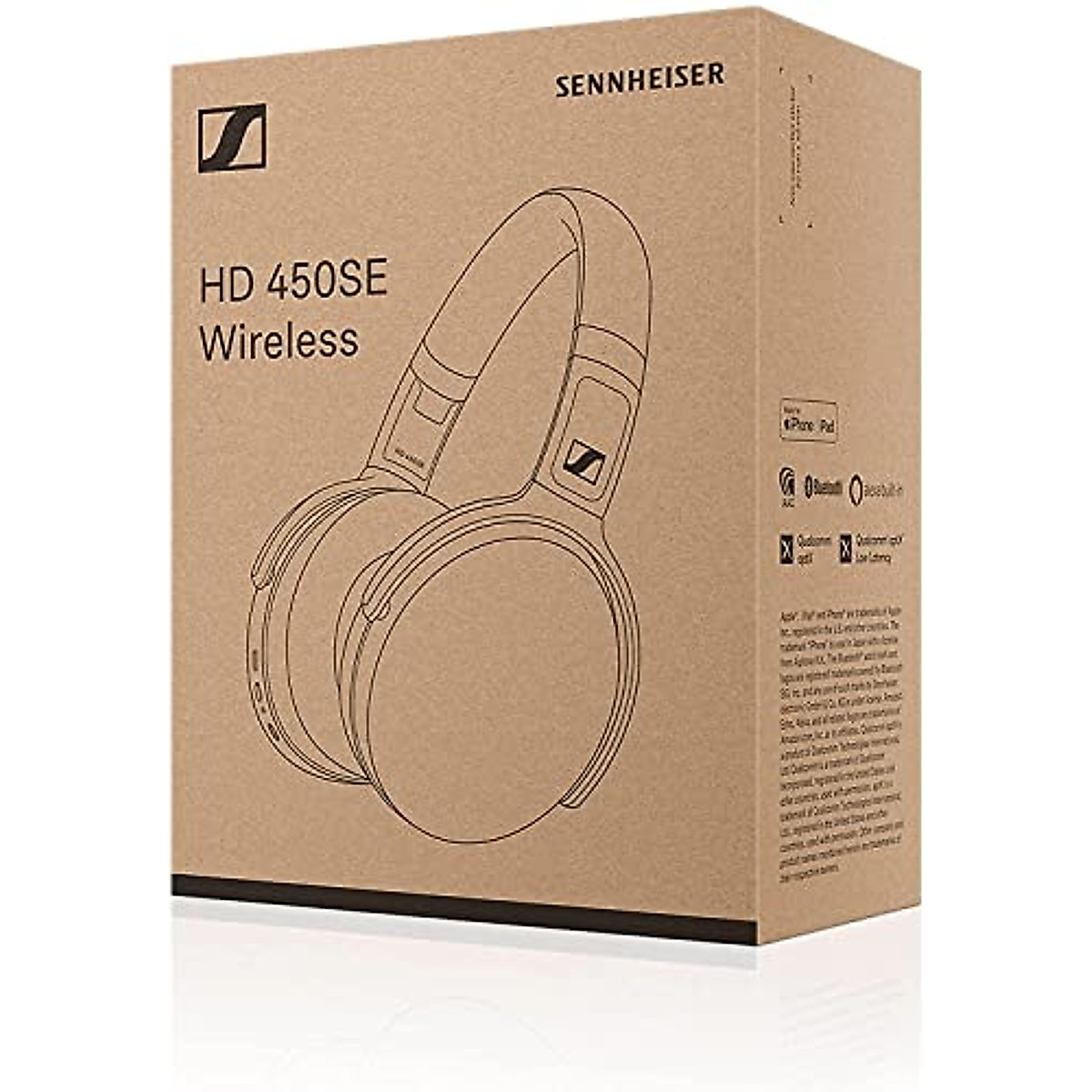 Sennheiser HD 450SE Bluetooth 5.0 Wireless Headphone with Alexa Built-in - Active Noise Cancellation, 30-Hour Battery Life, USB-C Fast Charging, Foldable - Black