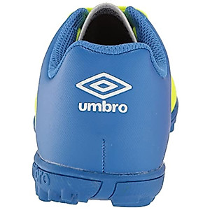 Umbro Boy's Classico XI TF Jr. Soccer Turf Shoe, Yellow/Blue/White, 12 Little Kid