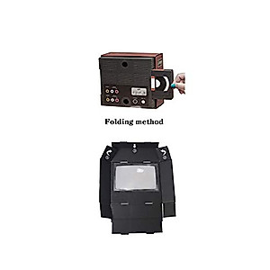 HD 3D Mobile Phone Screen TV Magnifier Amplifier Mini Retro Small 8 Inches Magnifying Glass with Foldable Holder Stand for Any Smartphone Movie Video