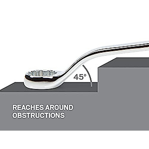 TEKTON 1/2 x 9/16 Inch 45-Degree Offset Box End Wrench | WBE23313