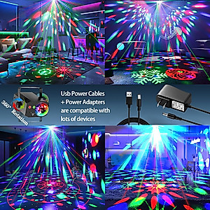 Party Lights, Disco Ball Lights,Dj Disco Lights,Rave Lights Stage Light Strobe Lights Laser Lights Sound Activated with Remote Control for Xmas Club Bar Parties Holiday Dance Christmas Birthday …
