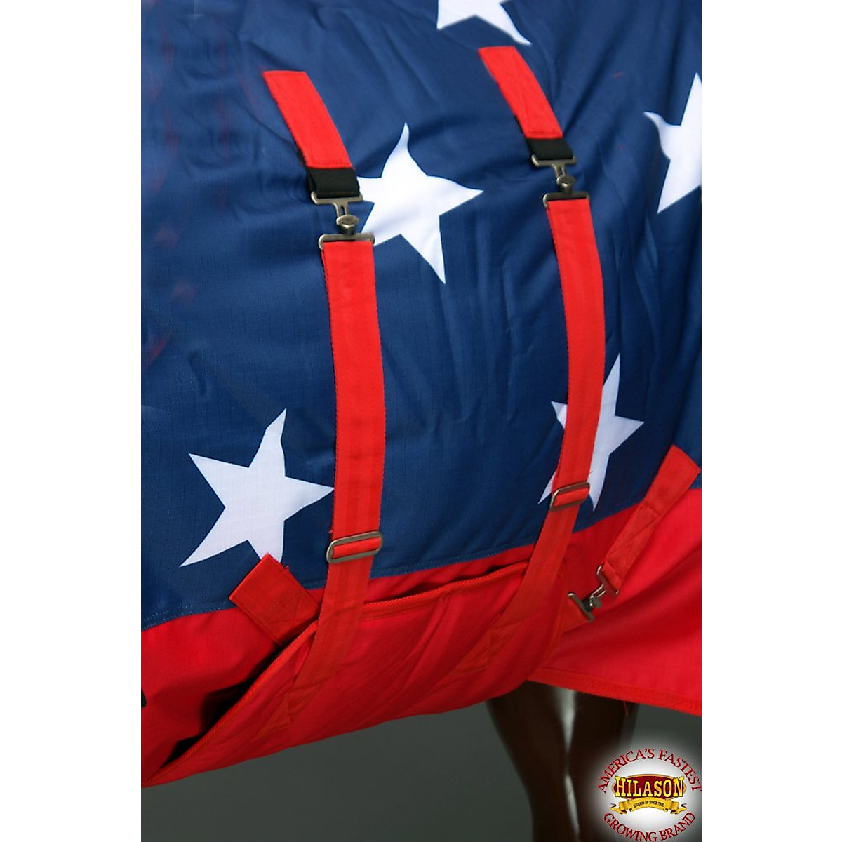 American Flag 74 in HILASON 1200D Winter Waterproof Poly Horse Blanket Belly Wrap | Horse Blanket | Horse