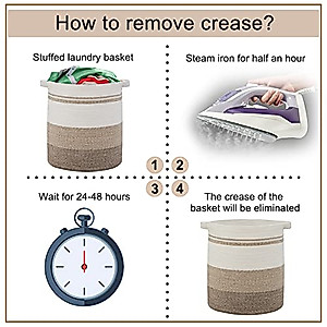 OIAHOMY 80L Laundry Baskets-Laundry Hamper,Storage Basket with Handles,Decorative Basket for Living room,Woven Storage Basket for Toys Bin,Pillows, Blankets,Clothes-20x18in-Gradient Yellow