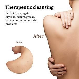 Natural Back Scrubber for Shower for Men and Women - Set of Hemp Back Washer & Exfoliating Glove for Body- Long Back Sleeve with Scrub Mitten for Deep Cleaning & Skin Relax