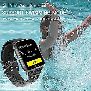 ZOSKVEE Smart Watch for Android iOS Phones, Smartwatch with Heart Rate Sleep Monitor, Pedometer Fitness Watch, Fitness Tracker with 5ATM Waterproof for Men, Women