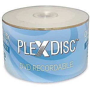 PlexDisc 632-210 16x 4.7GB White Inkjet Printable DVD-R 1200 Disc Spindle