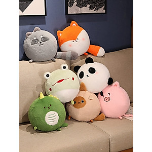 Plush Round Fox Stuffed Animal Fox Hugging Pillow Fox Plushies Throw Pillow Round Fox Anime Gift for Kids and Lovers in Birthday,Valentine's Day,Christmas¡­