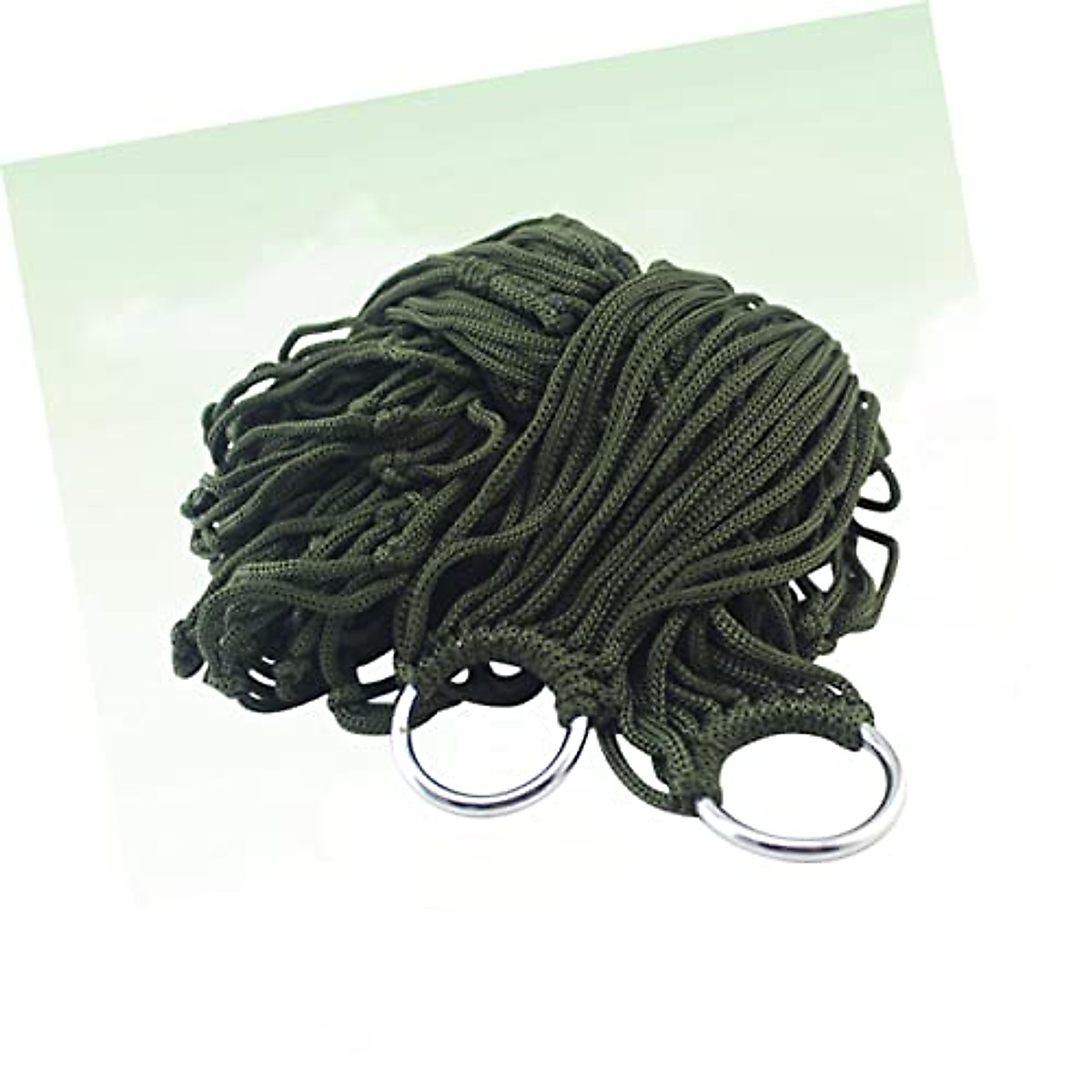 CLISPEED Hammock Swing Mesh Garden Hammock Camping Picnic Dark Swing Amy Hammocks Bed Travel Hanging Rope Net for Green Hunting Sleeping Outdoor Comfortable Leisure Indoor Nylon Beds Hiking Amacas