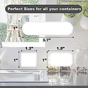 132 Pieces Removable Food Labels Stickers Waterproof Kitchen Labels for POP Food Storage, Home Organization with Marker Pen, 3 Sizes (Silver)