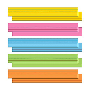 Astrobrights Colored Sentence Strips, 3" x 24", 65 lb/176 gsm, 5-Color Assortment, 100 Count (91992)