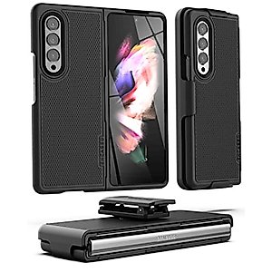Encased DuraClip for Galaxy Z FOLD-3 Belt Clip Case, Slim Front/Back Cover with Holster (2021 Samsung Z Fold 3)