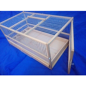 for Quail, Rodent, Small Animal/Wooden Quail Cage, Plexiglas, Slide Out Tray