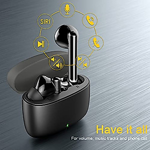 yobola Wireless Earbuds, Bluetooth Earbuds in Ear Deep Bass HiFi Stereo, IPX7 Waterproof Bluetooth Headphones 5.3 Touch Control, Wireless Headphones 4 Microphone Clear Call, Lightweight and Fit
