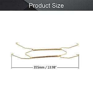 MroMax Plate Hanger 13.98" W Type Stainless Steel Plate Hangers Invisible Wall Hooks for Walls Compatible Decorative Plates Hooks Dish Display Holder Golden 1PCS