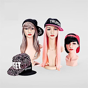 GRFIT Jewelry Rack Female Mannequin Head Manikin PVC Head Bust Wig Head Stand for Wigs Display Making,Styling,Sunglasses,Necklace Earrings Jewelry Stand Holder (Color : D2X)