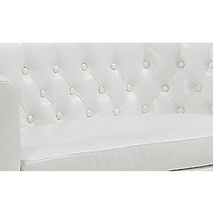 Modway Prospect Upholstered Contemporary Modern Loveseat In White Faux Leather