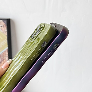 Caseative for iPhone 13 Pro Max Case,Water Ripple Pattern Curly Wave Frame Soft Phone Case (Silver)