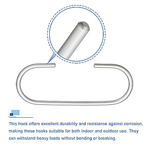 uxcell C Hooks, 8Pcs 5.7'' - Aluminum Alloy C-Shaped Hanger Hook, C Hooks for Hanging Clothes Towels Shoe Scarf Bag (Silver)