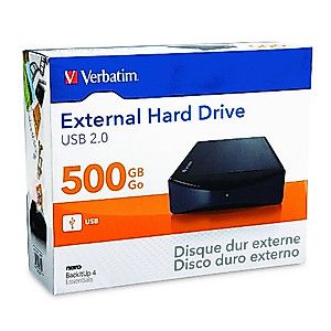 SmartDisk Verbatim 500 GB USB 1.1 or 2.0 Desktop External Hard Drive 96570 (Black)