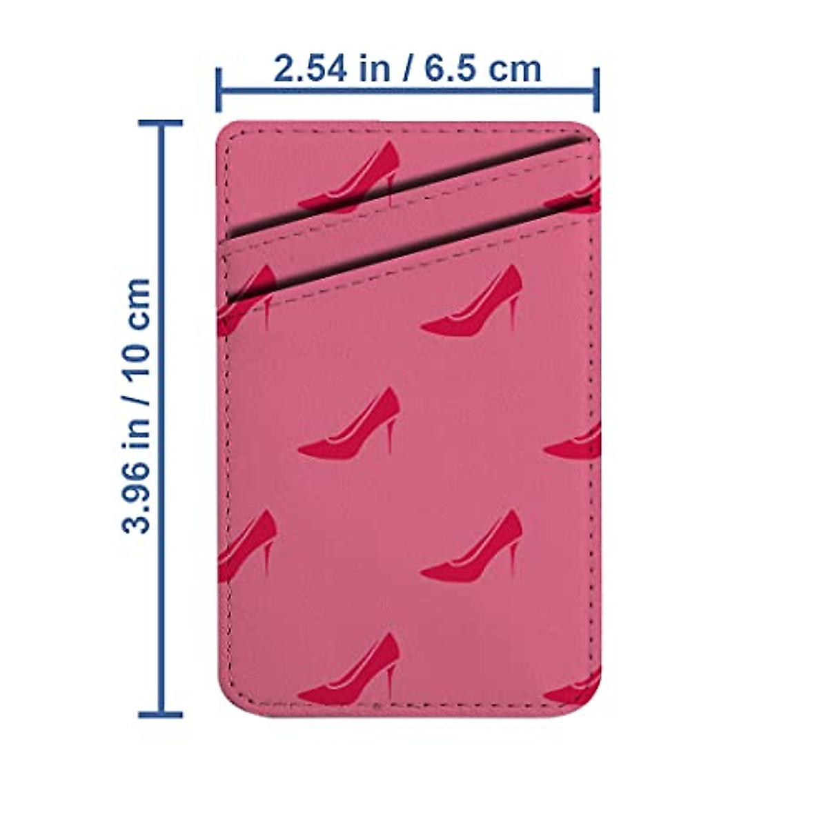 Diascia Pack of 2 - Cellphone Stick on Leather Cardholder ( Flat Pumps Glamour Pattern Pattern ) ID Credit Card Pouch Wallet Pocket Sleeve