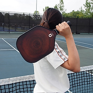 A. Anbrose Pickleball Paddle | Extra Wide Paddle Shape | USAPA Approved | Carbon Fiber Face | Polypropylene Honeycomb Core | Lightweight | Fabric Paddle Cover.… (Fiberglass, 13mm)