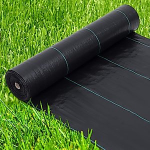 Broadfashion 01 Weed Barrier Landscape Fabric Heavy, Black