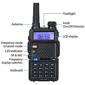6 Pack Nicama Baofeng UV-5R Dual Band Two Way Radio, 144-148/420-450Mhz Walkie Talkie with 1800mAh Li-ion Battery
