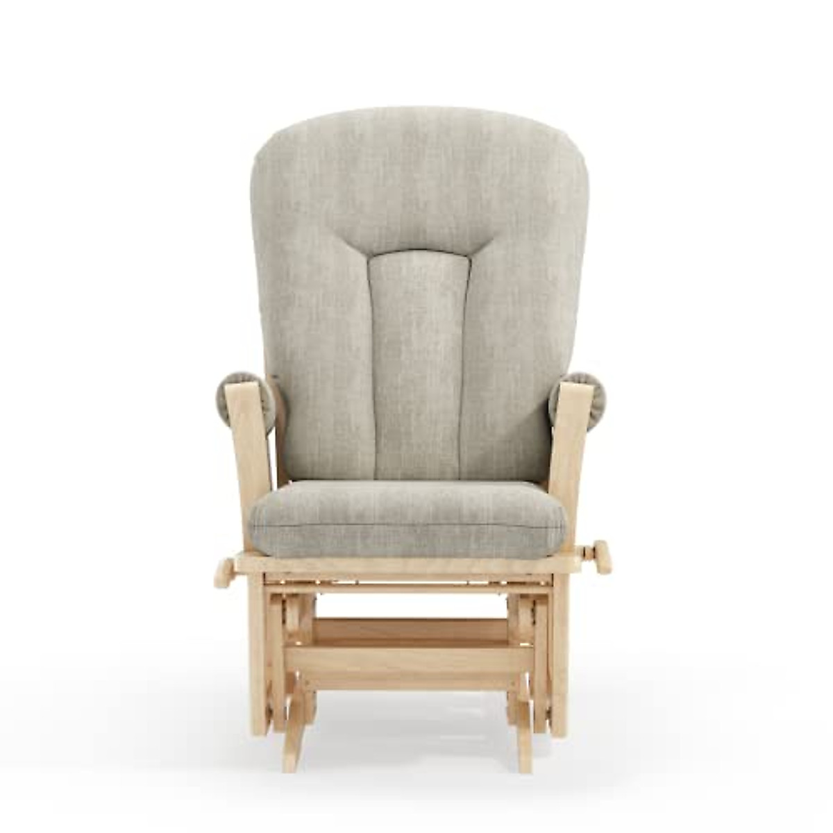 Dutailier Rose 2850 Wooden Glider Multiposition-Lock Recline, Natural/Popular Grey