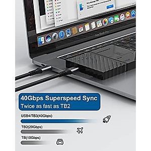 Selore&S-Global USB 4 Cable 6Ft/1.8M, 40Gbps USB C Cable,USB C Monitor Cable for Single 8K/Dual 4K, 100W USB C Charging Cable Compatible for USB 3/4 for Laptop,MacBook,Docking Station.etc