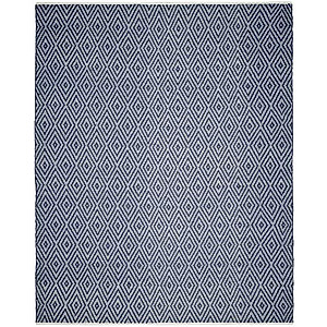 SAFAVIEH Montauk Collection 5' x 7' Navy/Ivory MTK811C Handmade Trellis Cotton Area Rug