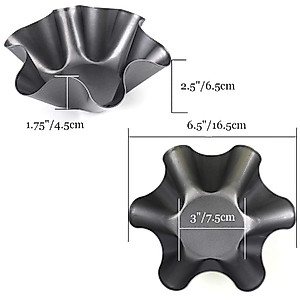 Tosnail 8 Pack Non-stick Tortilla Pan Taco Shell Maker Egg Tart Mold