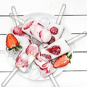 Romooa 30 Pieces Acrylic Sticks Reusable Cakesicle Sticks Cake Pop Mold Mirror Ice Pop Sticks Ice Cream Cakesicle Mold for Home Cake Candy Gifts Party Craft (4.5 Inches, Transparent)