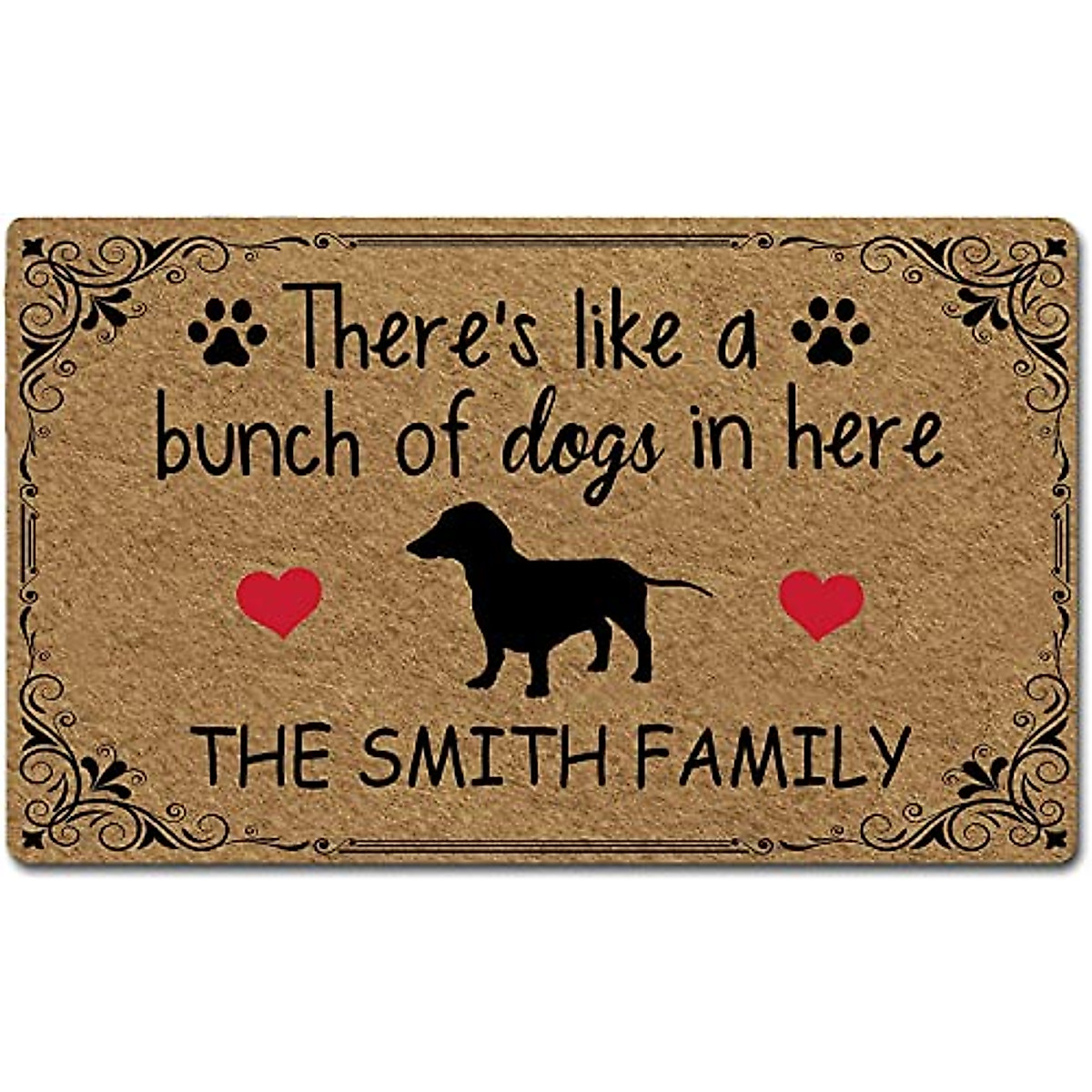 JMETRIE Dogs' Home Here is a Group of Dog Printed Floor mats Blankets Small (Brown, One Size)
