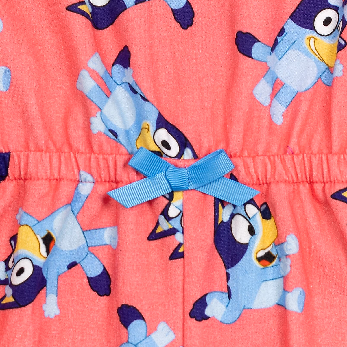 Bluey Polly Puppy Toddler Girls French Terry Sleeveless Romper Pink 2T