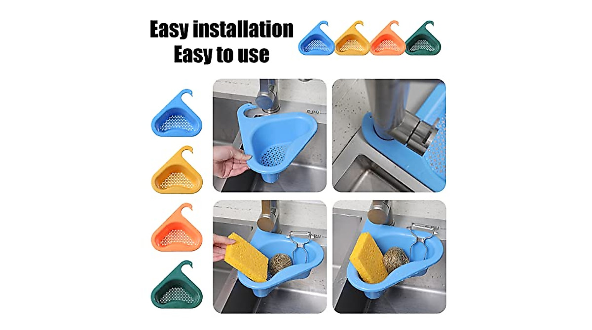 Swan Drain Basket for Kitchen Sink - Multifunctional Sink Organizer