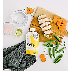 Serenity Kids Chicken Lover Baby Food Pouch Bundle | 6 Each of Free Range Chicken, Chicken & Thyme and Turmeric Chicken Pouches (18 Count)