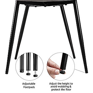 Yaheetech Upholstered Velvet Dining Chairs Modern Tufted Chairs Accent Reception Chairs with Soft Cushion and Metal Legs for Leisure/Reataurant/Home Kitchen, 6pcs