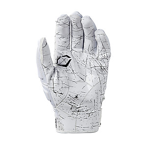 Evoshield Stunt Padded Football Receivers Gloves - White, 2X Large