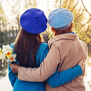 15 Pieces Women Wool Beret Hat Wool French Beret Hat Artist Beret Cap Winter Solid Color Hat for Women (Elegant Color)