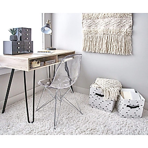 IDesign Decorative Countertop Vanity Tray Organizer for Bathroom, Bedroom, Closet, Entryway, The Clarity Collection – 4” x 8” x 2”, Clear, Small