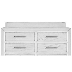 Evolur Modern Changing Tray in Greyhound, Lasting Sturdy Quality, Converts Double Dresser to Changing Station, Made of Hardwood, Has Divided Compartments