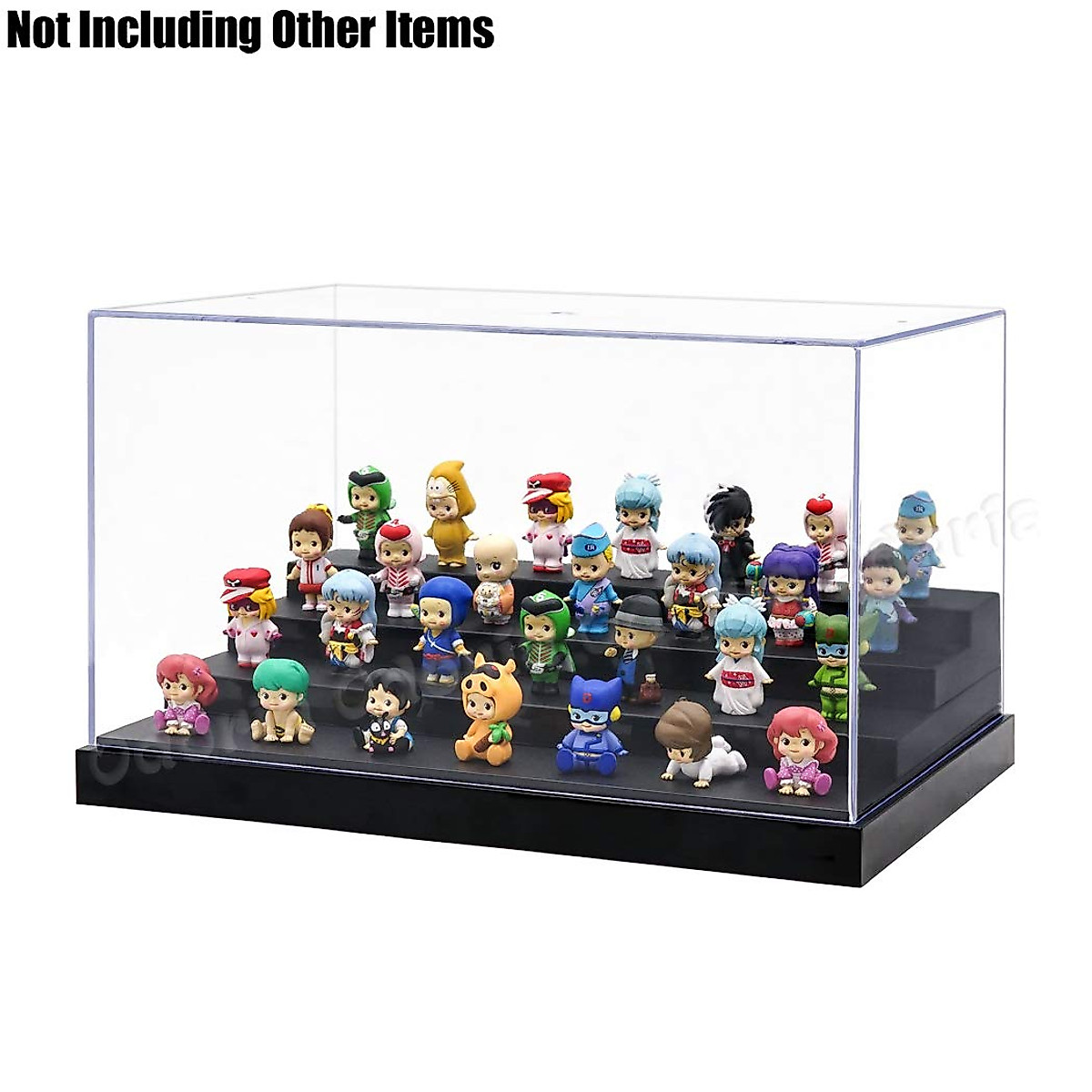 Odoria Clear Acrylic Display Box Case 9.4 Long for Pop Figures 4 Steps Dustproof