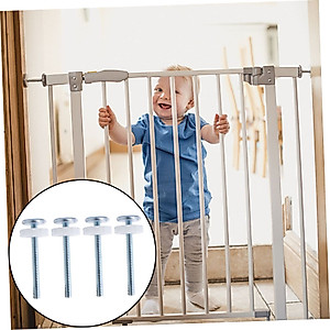 ibasenice 8 Pcs Child Playpen Screws Pet Safety Screws Pressure Threaded Spindle Rods Pressure Mounted Gate Screw M8 Spindle Rod Pressure Bolt The Fence Door Shaft Metal Baby