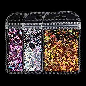 Stars Crystal Sequins Epoxy Resin Mold Filler Holographic Nail Sequins Glitter Flakes for Nail Art Decorations