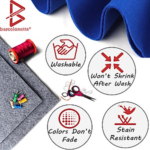 Barcelonetta | Felt Fabric | 72" Wide | 1.6mm Thick | Acrylic & Soft | Felt by The Yard | Felt for DIY Crafts, Projects, Sewing (White, 2 Yard)