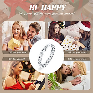 ORAZIO Real 925 Sterling Silver Heart Ring for Women Cute Plain Heart Band Dainty Engagement Promise Wedding Rings Jewelry