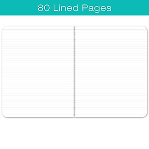 Elan Publishing Company Field Notebook/Journal - 8"x10" - Watercolor Inspiration Covers - Lined - Pack of 5